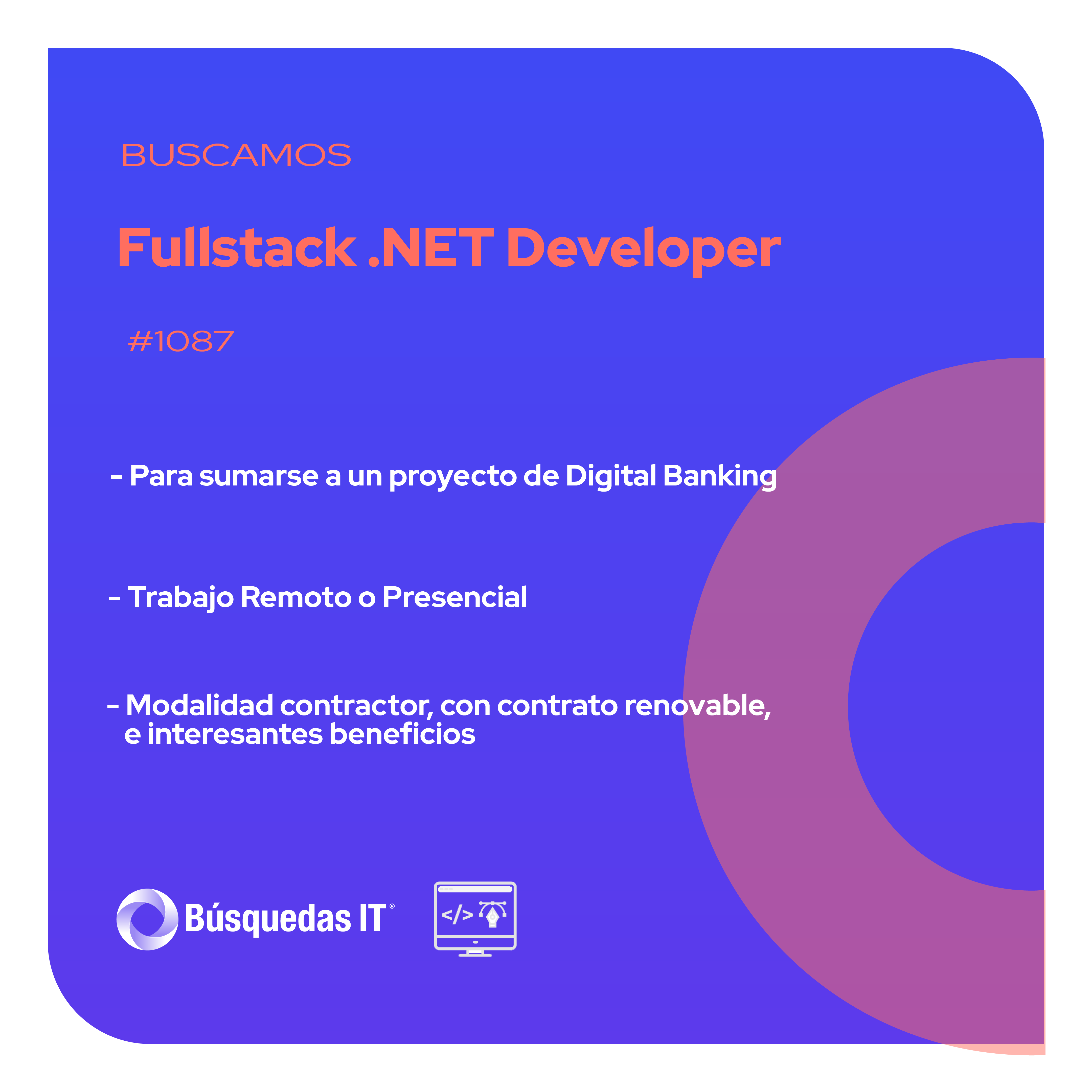 Búsquedas IT-FULLSTACK .NET DEVELOPER